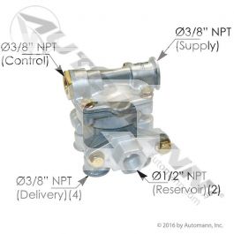 Automann Spring Brake Control Valve (170*110170) | Peterbilt Truck Parts